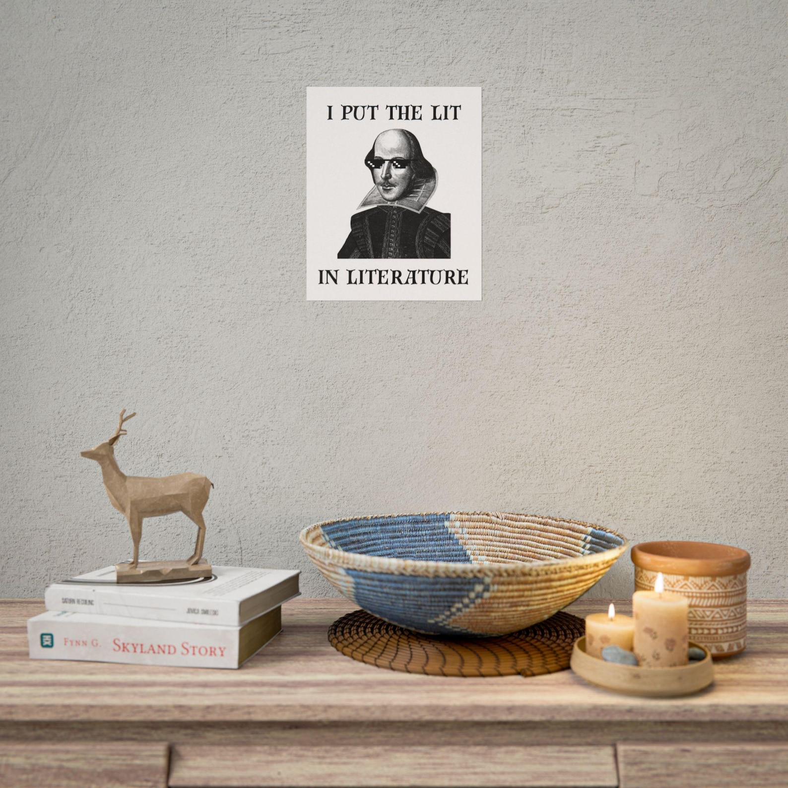 Shakespeare Wall Art - I Put the Lit in Literature Poster - Classroom ...