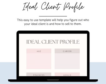 Ideal Client Profile Template, Ideal Client Vision Profile, Customer ...