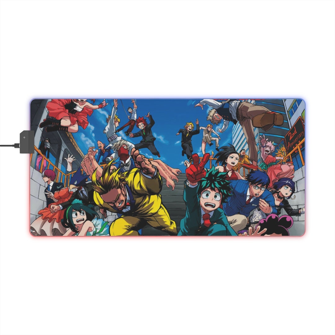 LED My Hero Academia Gaming Mouse Pad - Etsy