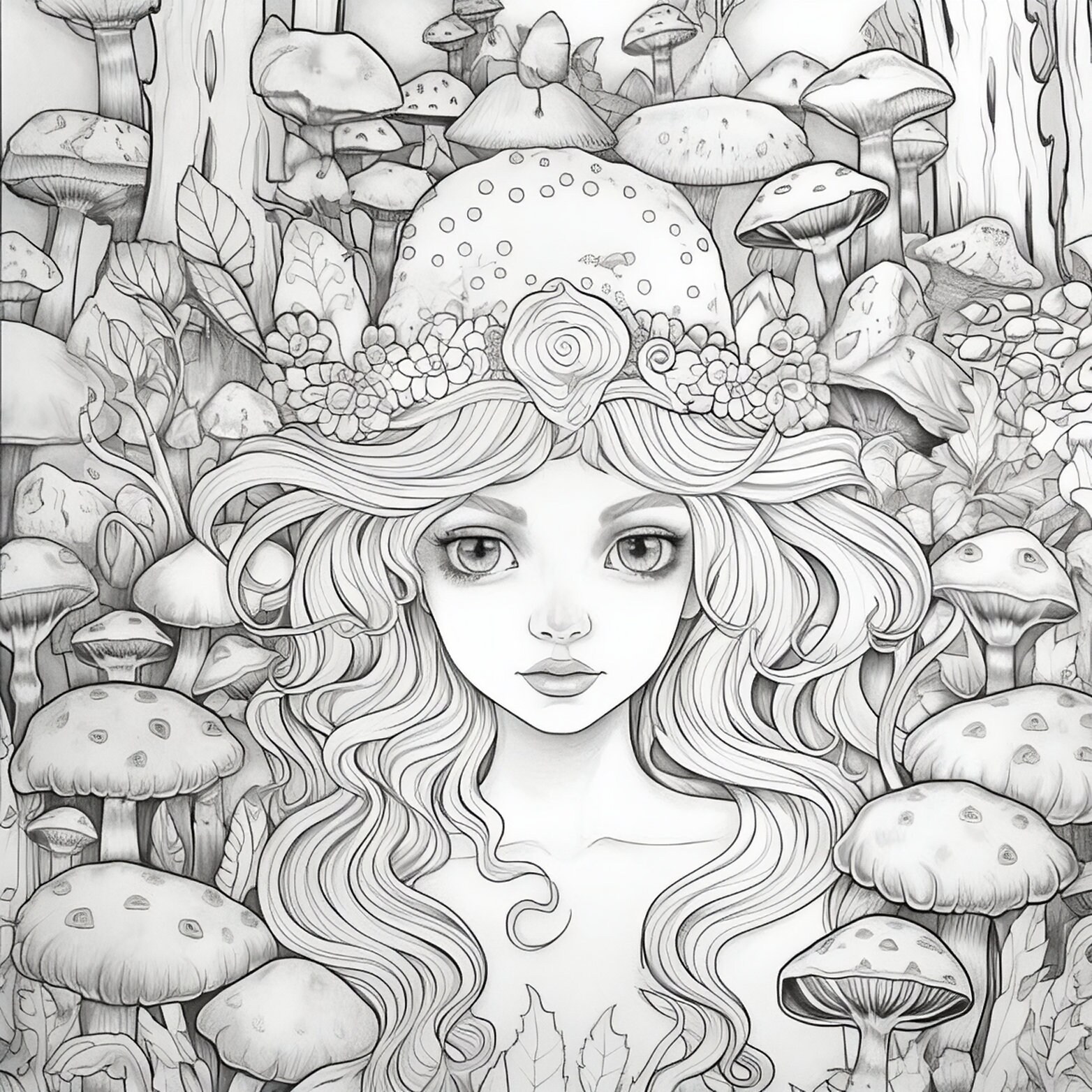 12 Beautiful Girl Coloring Pages for Adult Cute Girl - Etsy