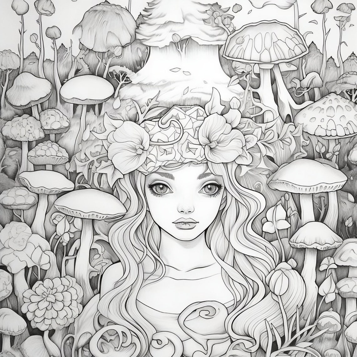 12 Beautiful Girl Coloring Pages for Adult Cute Girl Coloring Pages ...