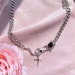 Y2K Black Diamond Star Pendant Necklace: Handmade Stainless Steel Chain ...