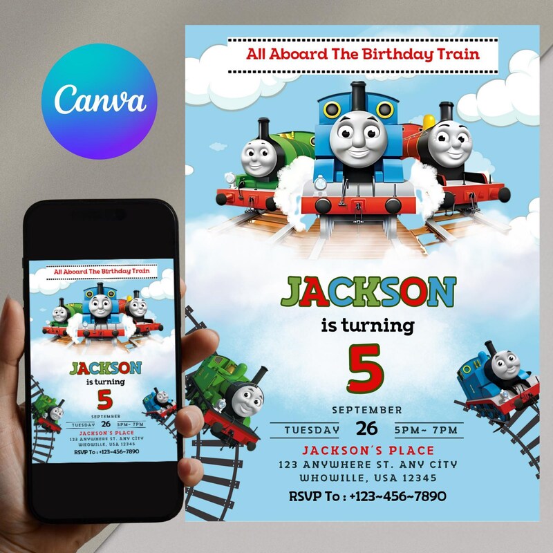 Thomas Invitation - Etsy