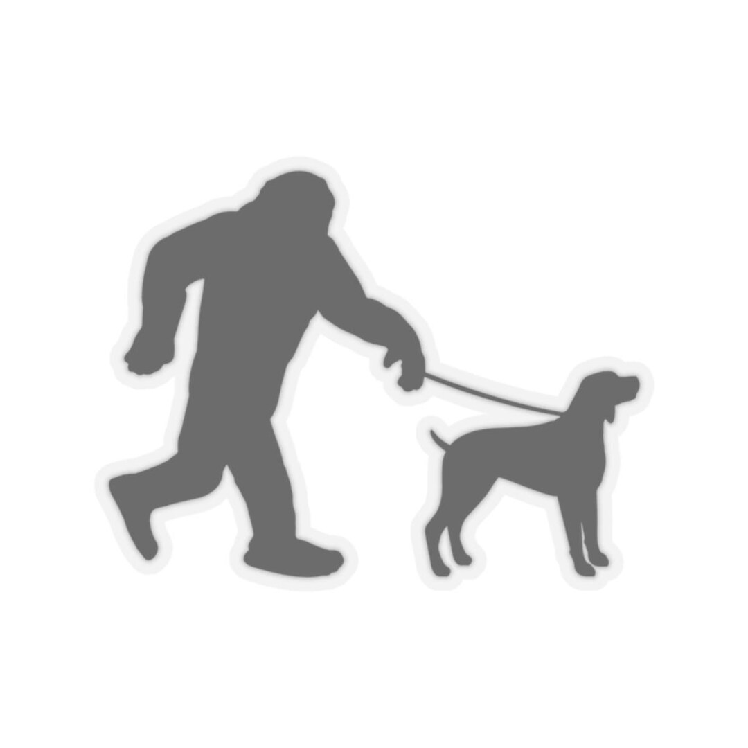 Squatch Walking the Dog, Kiss-cut Stickers - Etsy