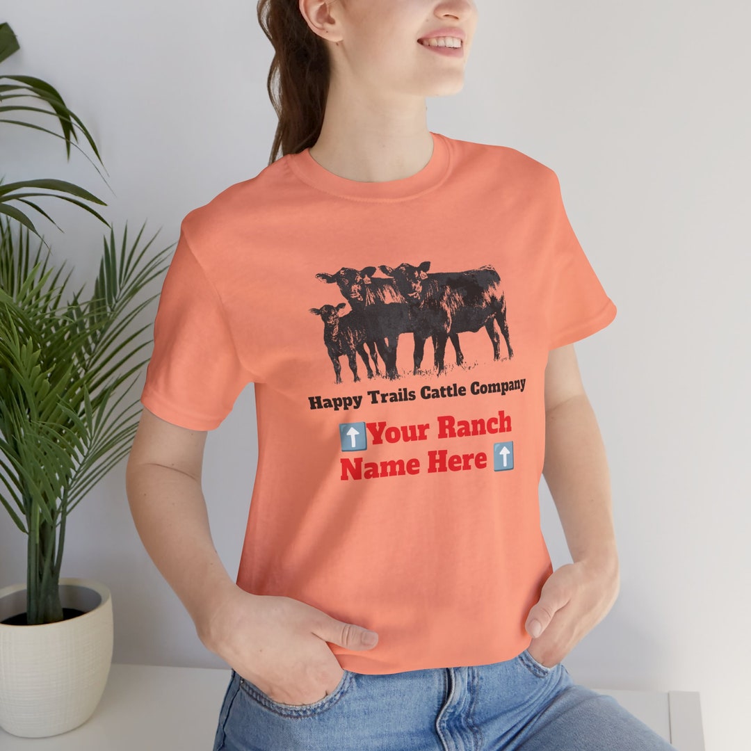 Beef, Cattle, Personalized, Ranch Shirt, Farm Tee, Jersey Short Sleeve ...