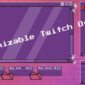 Twitch Overlay Vaporwave Retro Aesthetic Customizable - Etsy