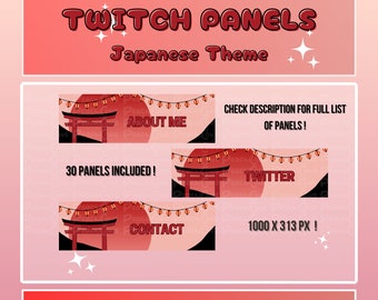 Twitch Stream Overlay, Scene, Japanese Universe, Red, (4 Scenes + 14 ...