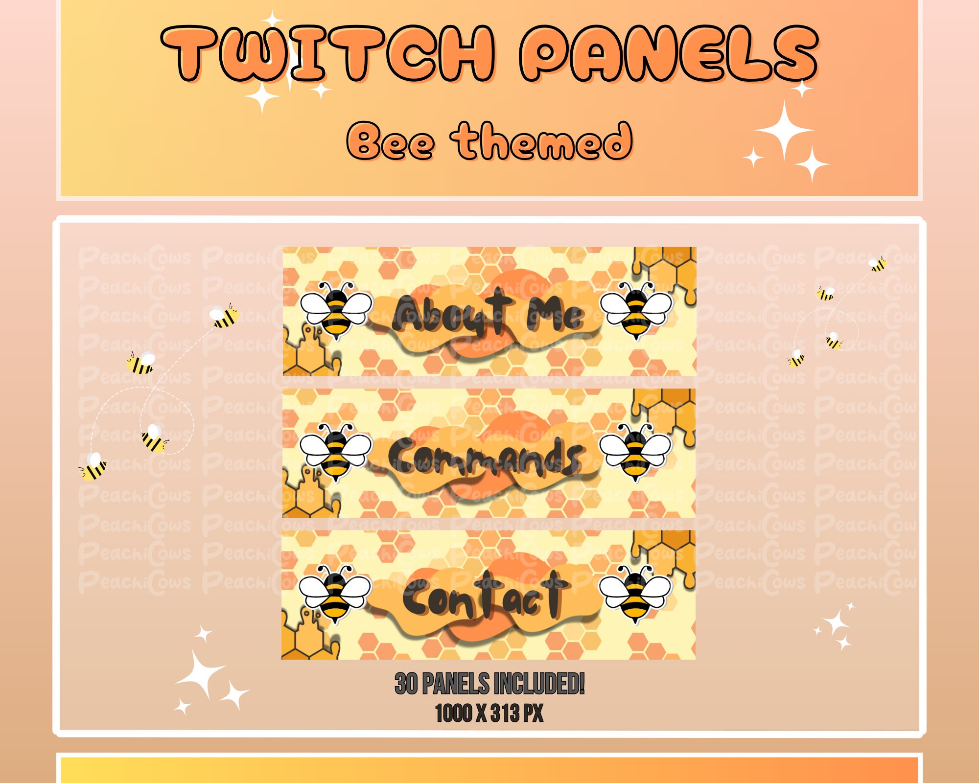 Bee Themed Twitch Panels - Etsy