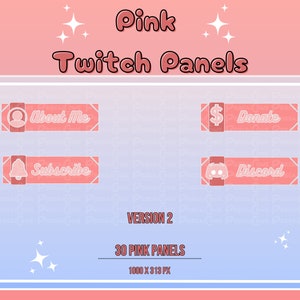 Simple Pink Twitch Panels - Etsy