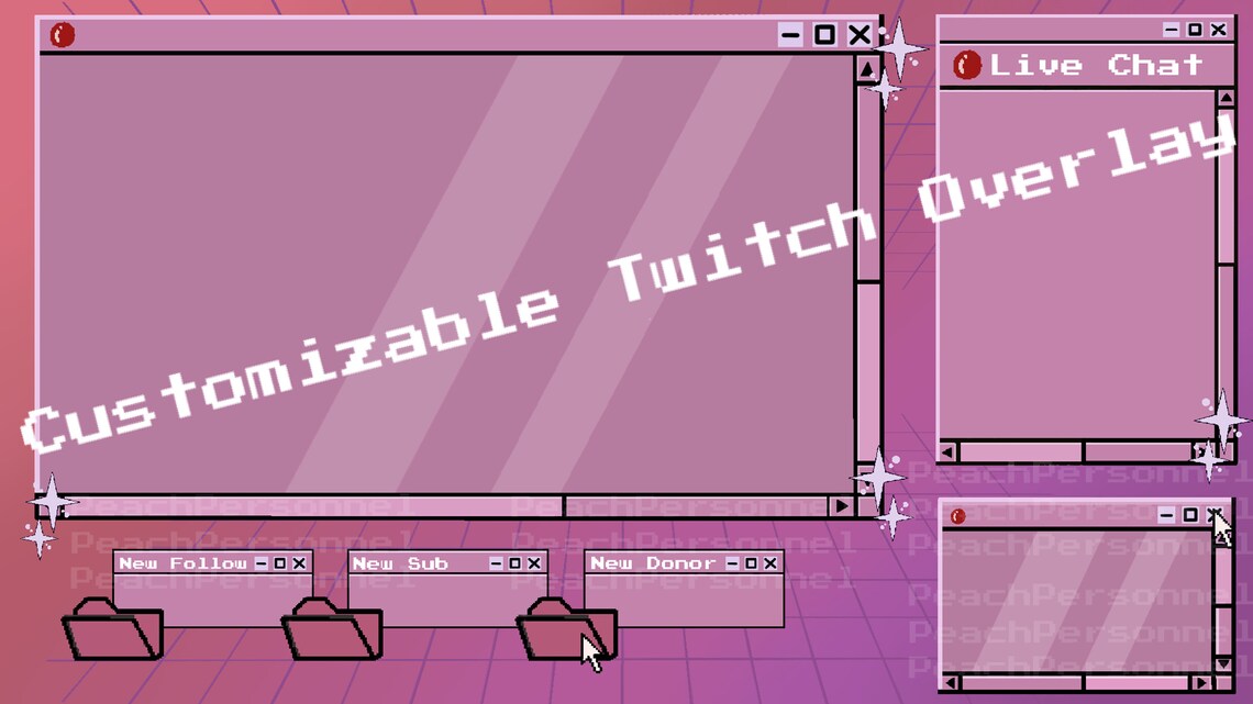 Twitch Overlay Vaporwave Retro Aesthetic Customizable - Etsy