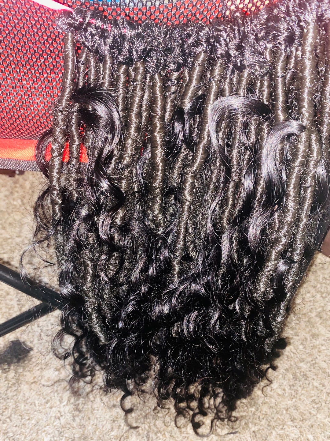 Crochet Faux Locs Curly Locs With Human Hair Deep Wave Curls - Etsy
