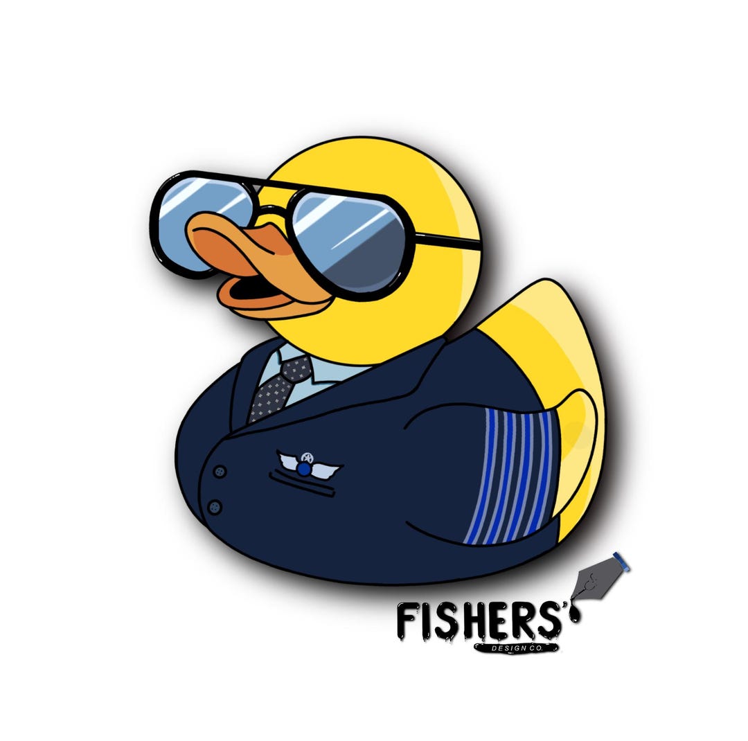 Jetblue Airways Captain 3" Duck Sticker! - Decal - Sticker - Water ...