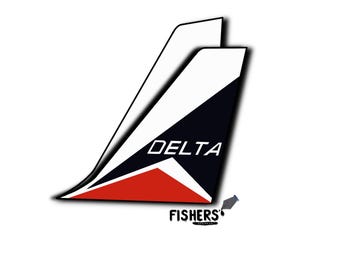2+ Delta Airlines Retro Tail Stickers - Decals - Water-resistant ...