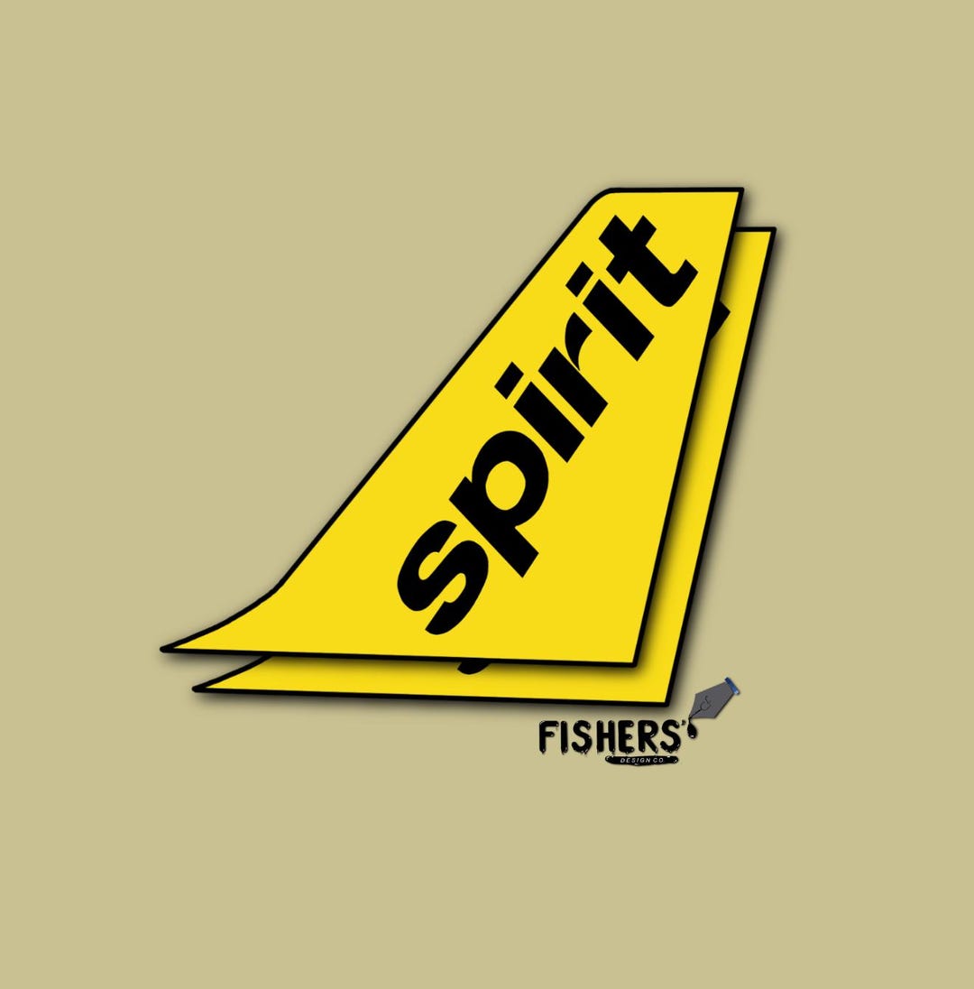 2+ Spirit Airlines Tail Stickers! - Decals - Water-resistant - Pilot ...