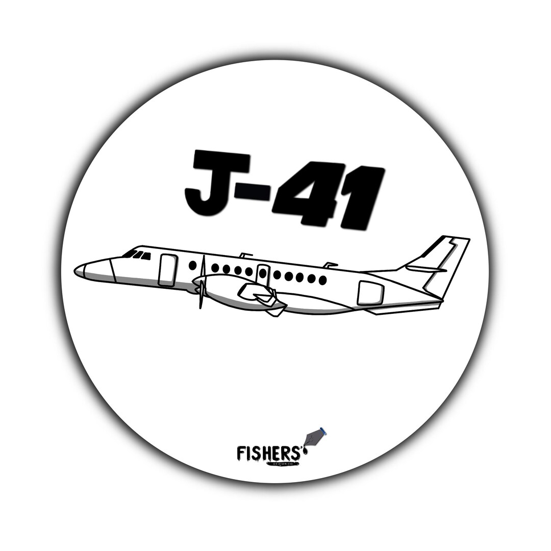 Jetstream J-41 - 3" Circular Cartoon Sticker! - Decals - Water ...