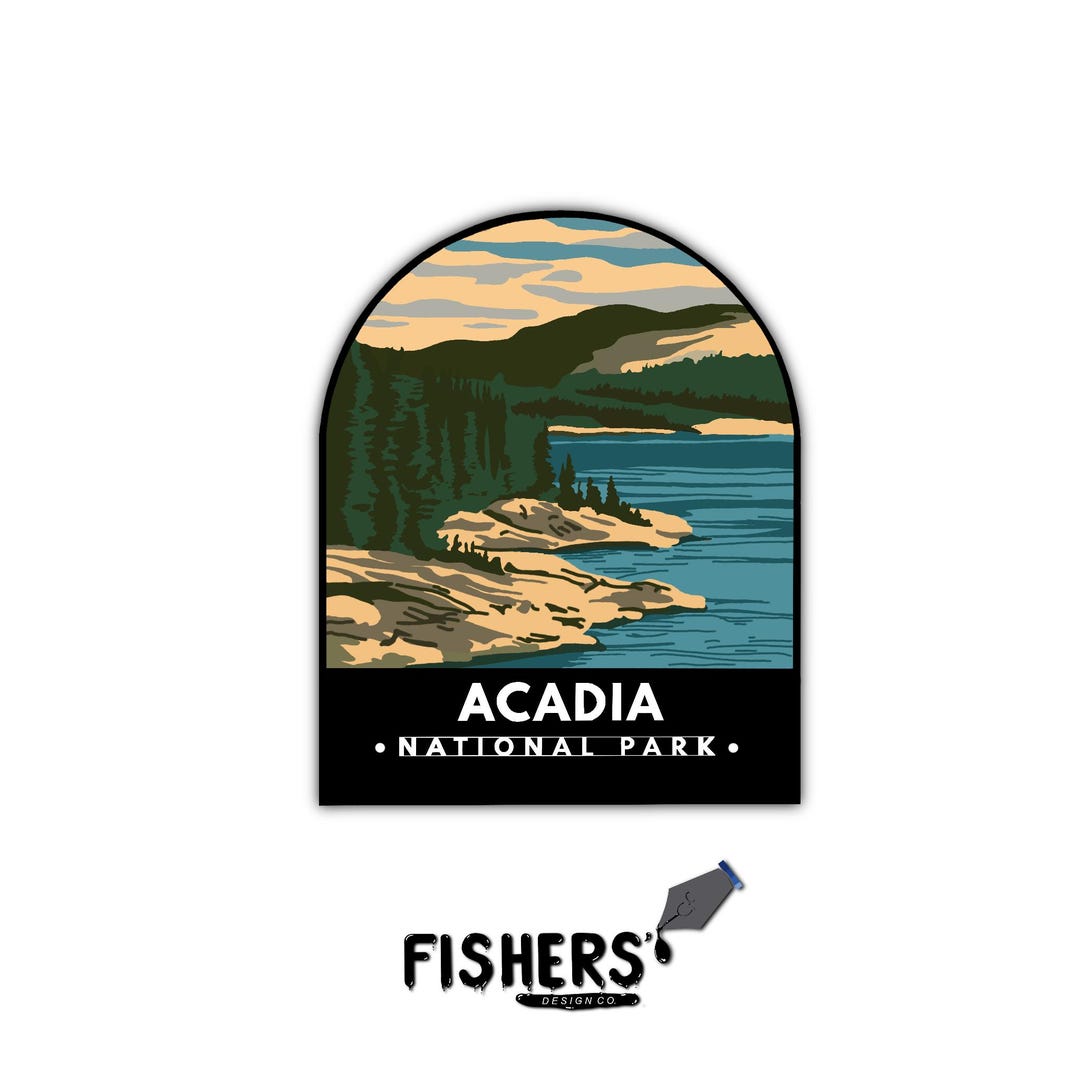 Acadia National Park 3 Inch Vinyl Sticker! - Water Resistant - Etsy