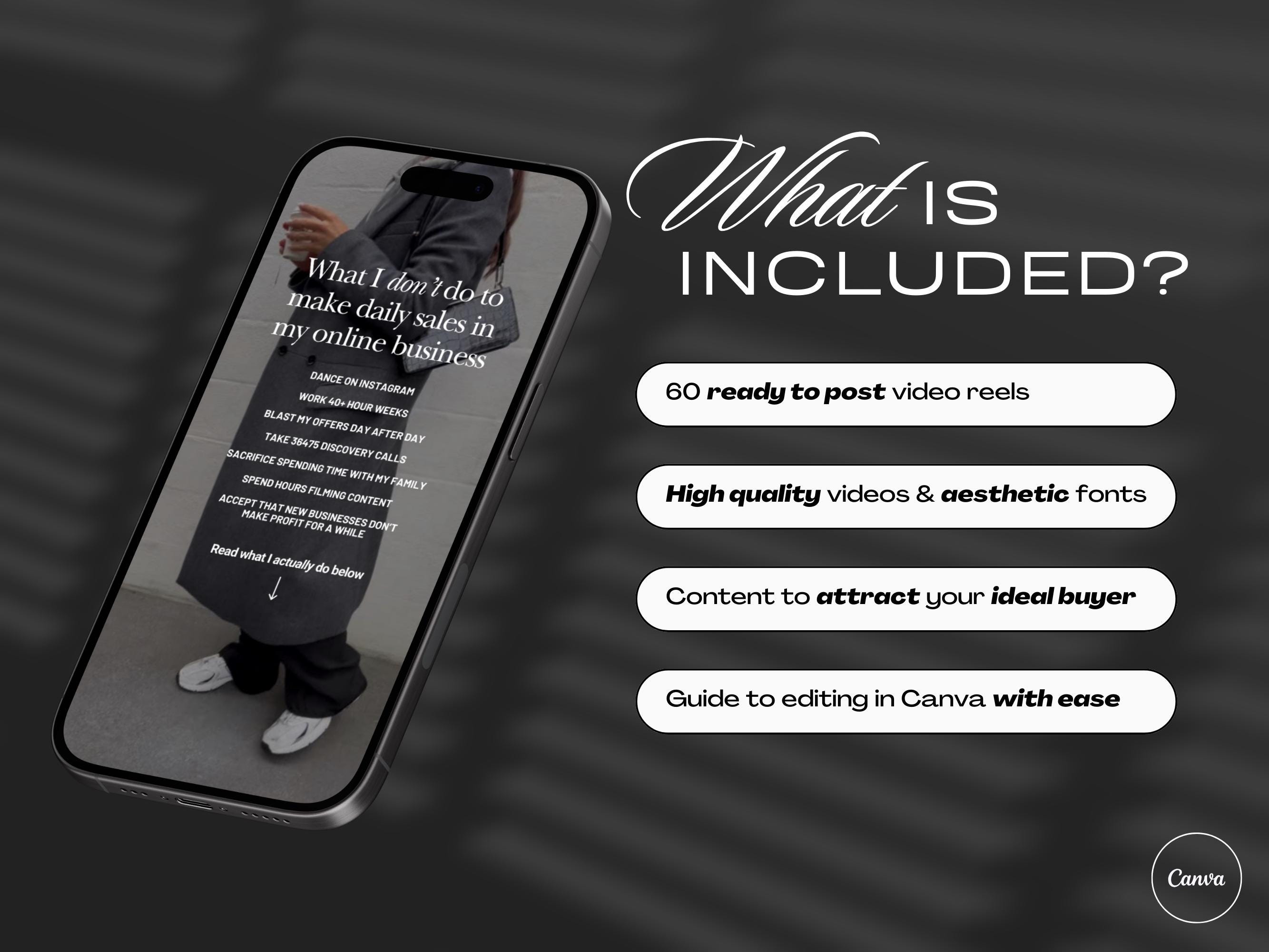 Faceless Instagram Reel Videos, Boss Babe Reels, Aesthetic Reels Bundle ...