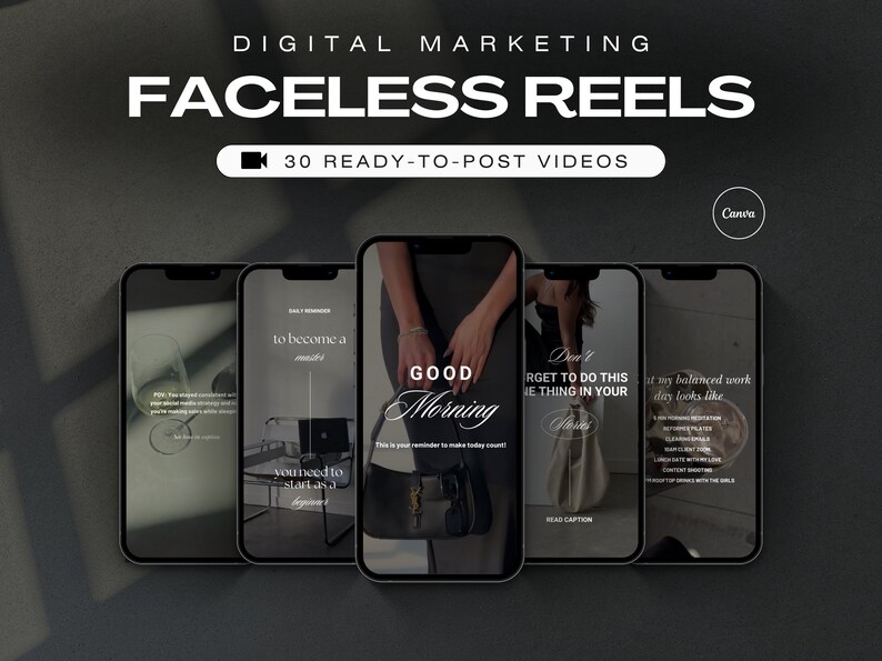 Instagram Reels Faceless, Canva Instagram Reel Template, Tiktok Video ...