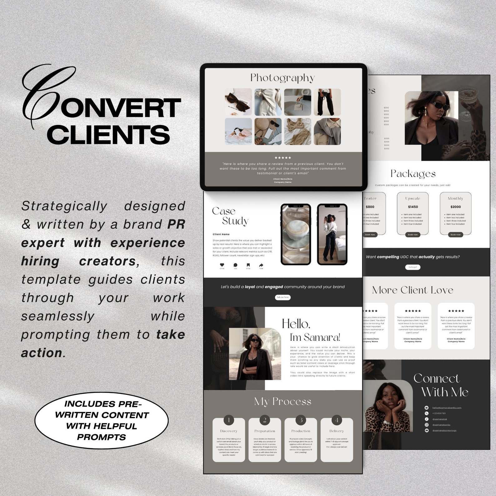 UGC Portfolio Website, UGC Media Kit, Influencer Portfolio Template ...