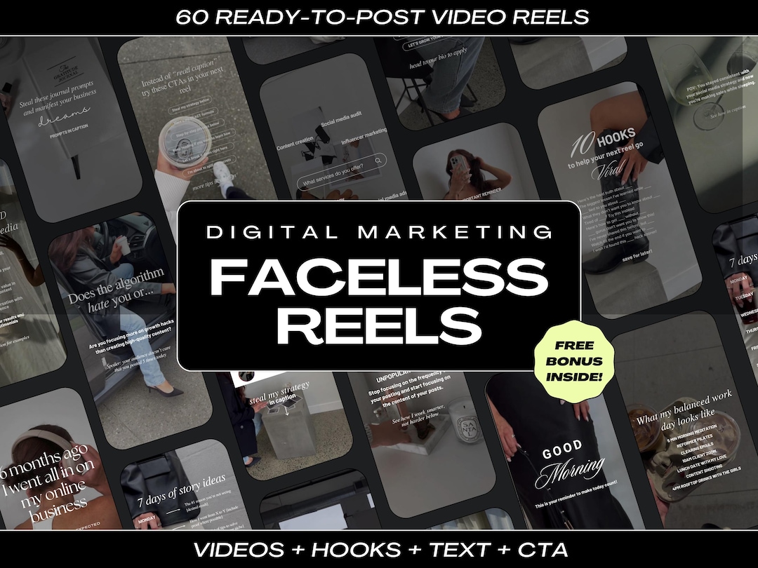 Faceless Instagram Reel Videos, Boss Babe Reels, Aesthetic Reels Bundle ...