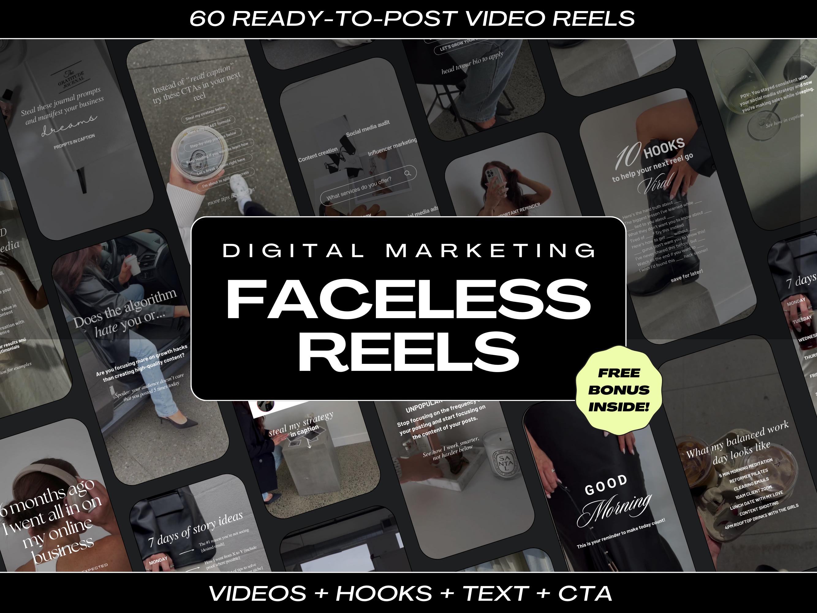 Faceless Instagram Reel Videos, Boss Babe Reels, Aesthetic Reels Bundle ...