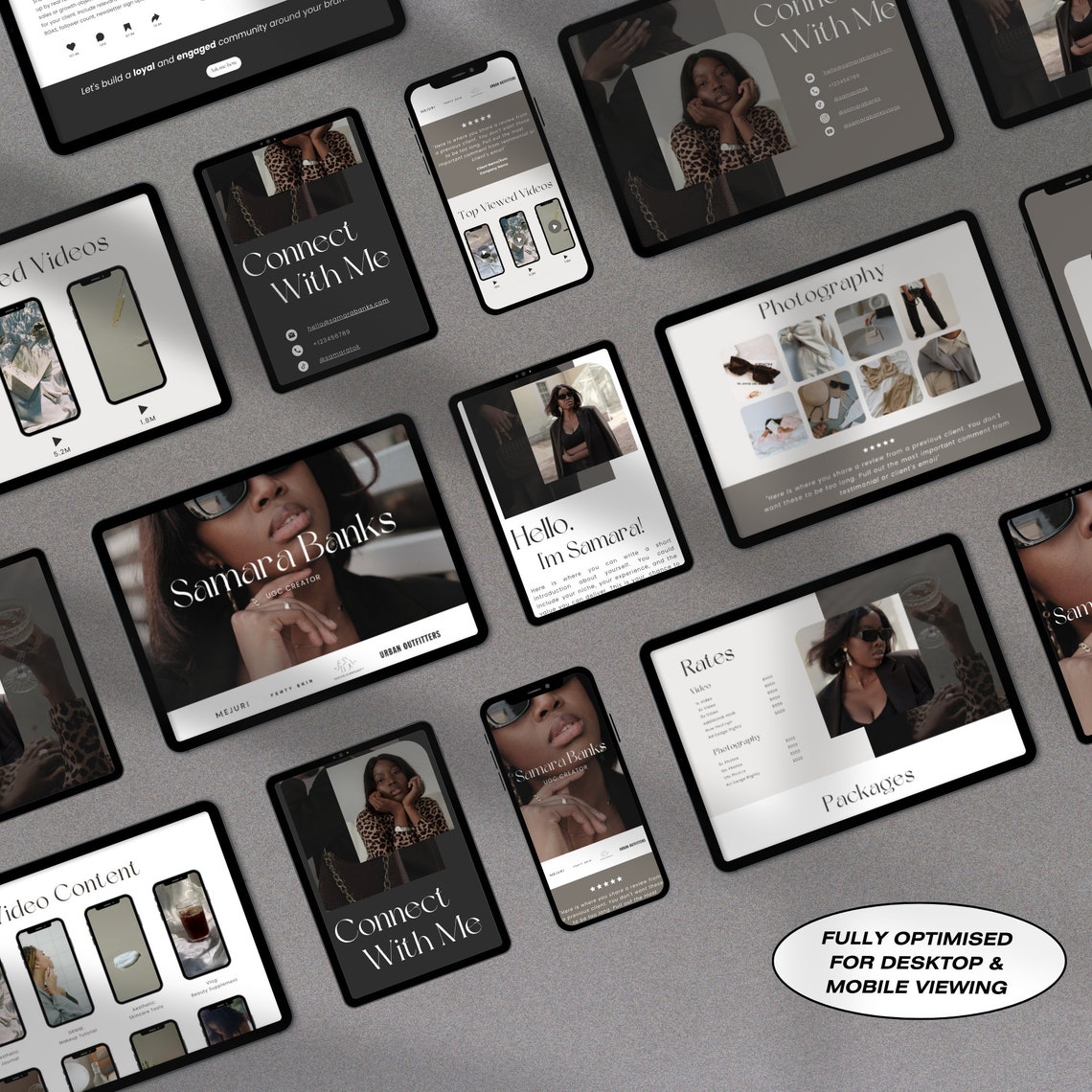 UGC Portfolio Website, UGC Media Kit, Influencer Portfolio Template ...