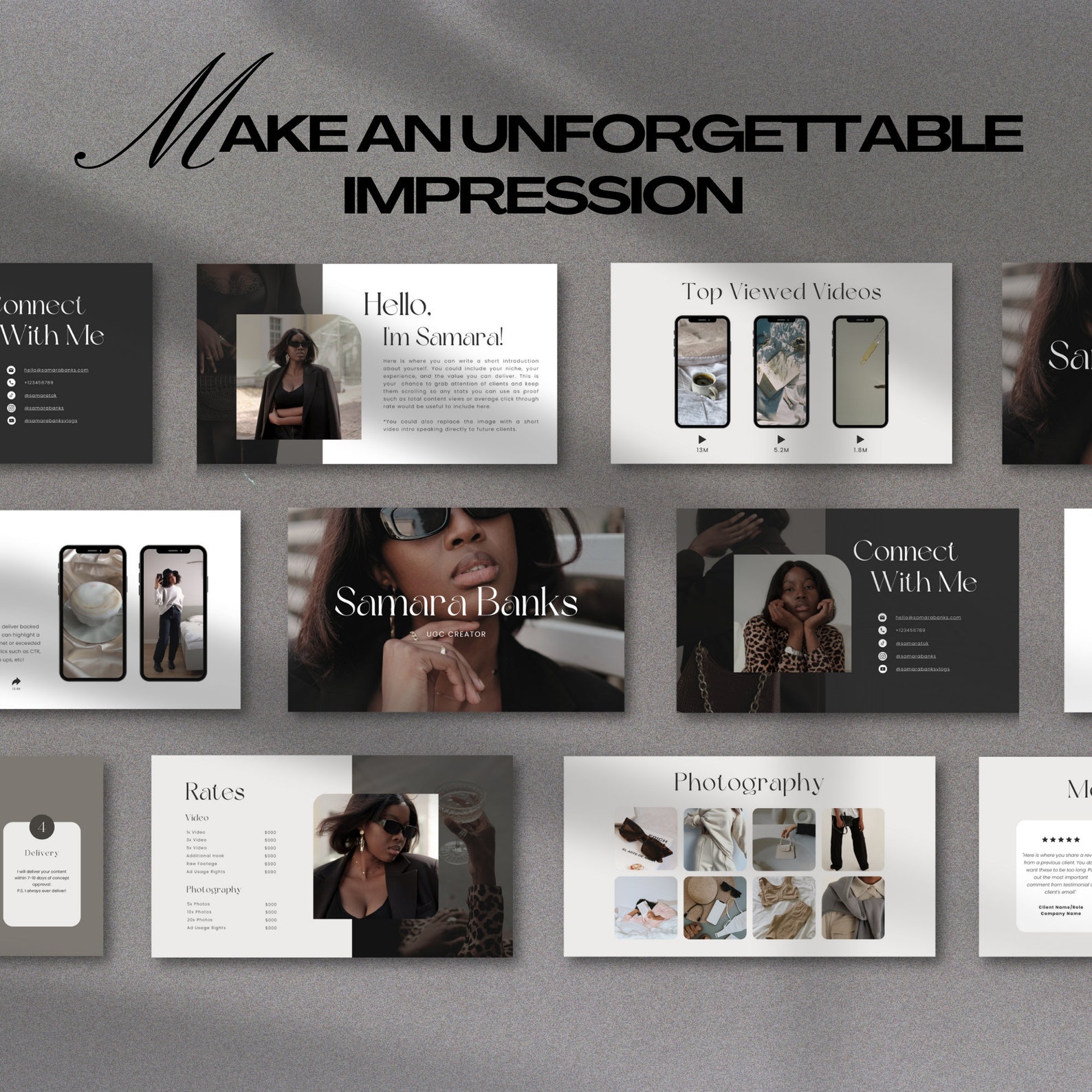 UGC Portfolio Website, UGC Media Kit, Influencer Portfolio Template ...