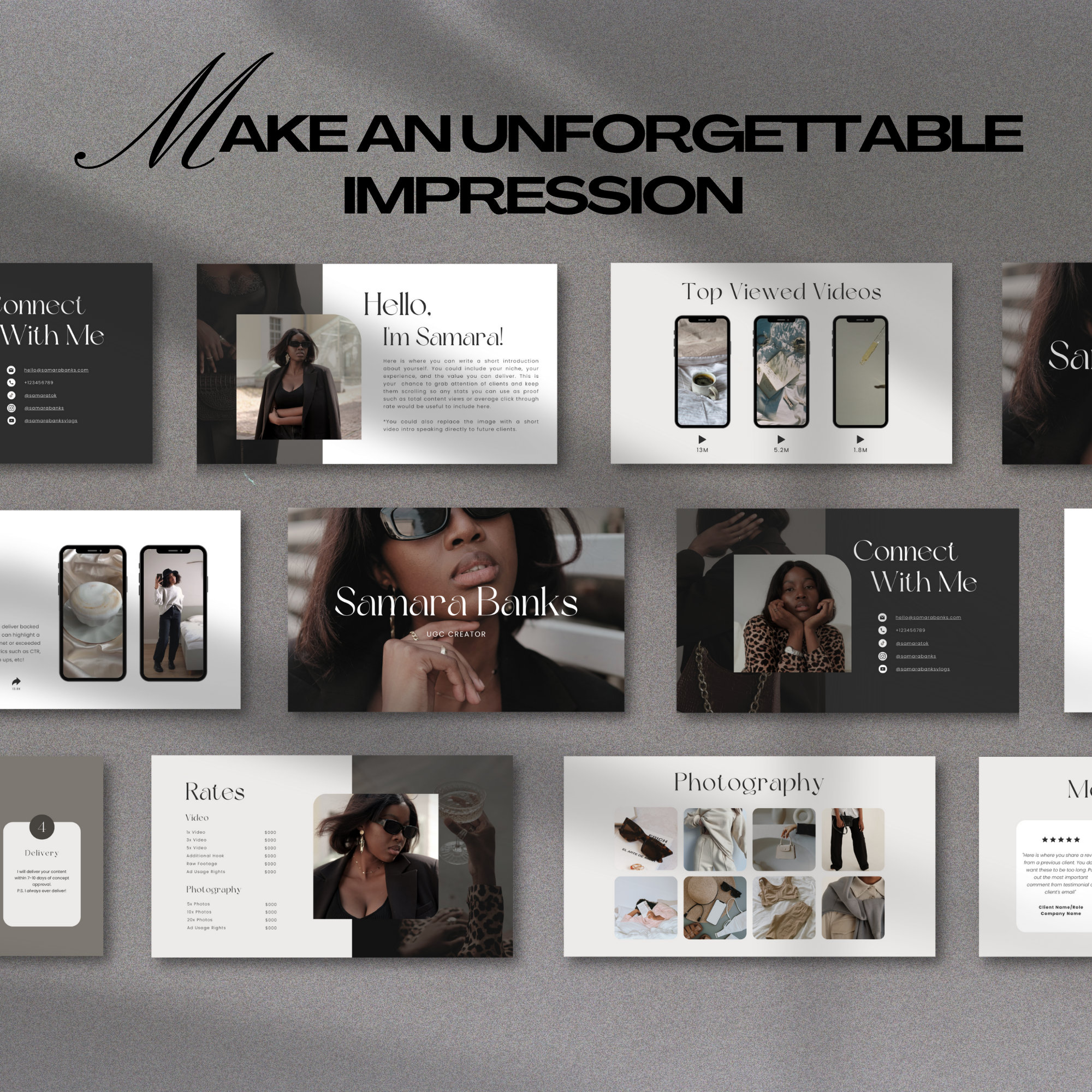 UGC Portfolio Website, UGC Media Kit, Influencer Portfolio Template ...