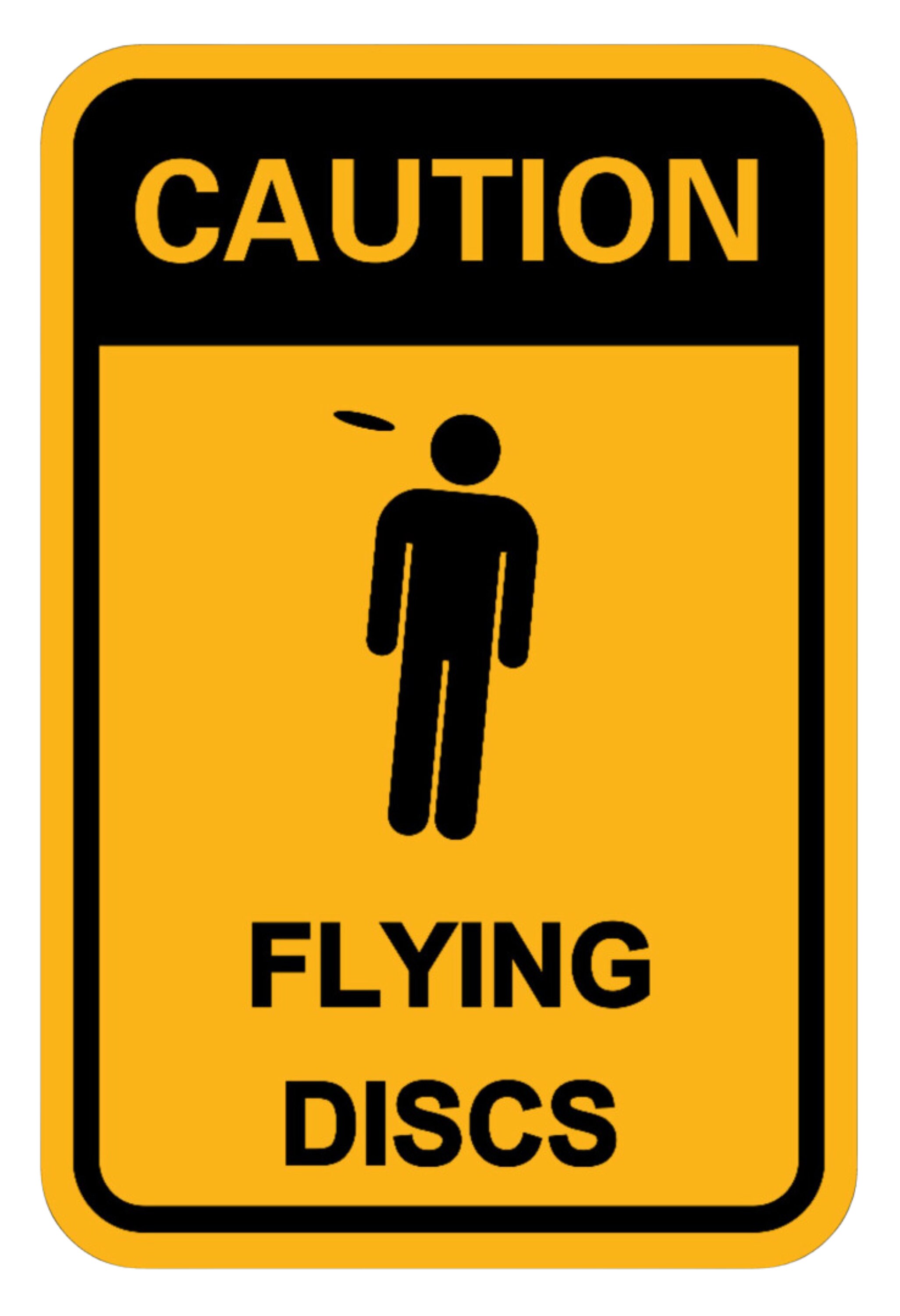 Caution Flying Discs Disc Golf 13x19 Metal Printed Sign - Etsy