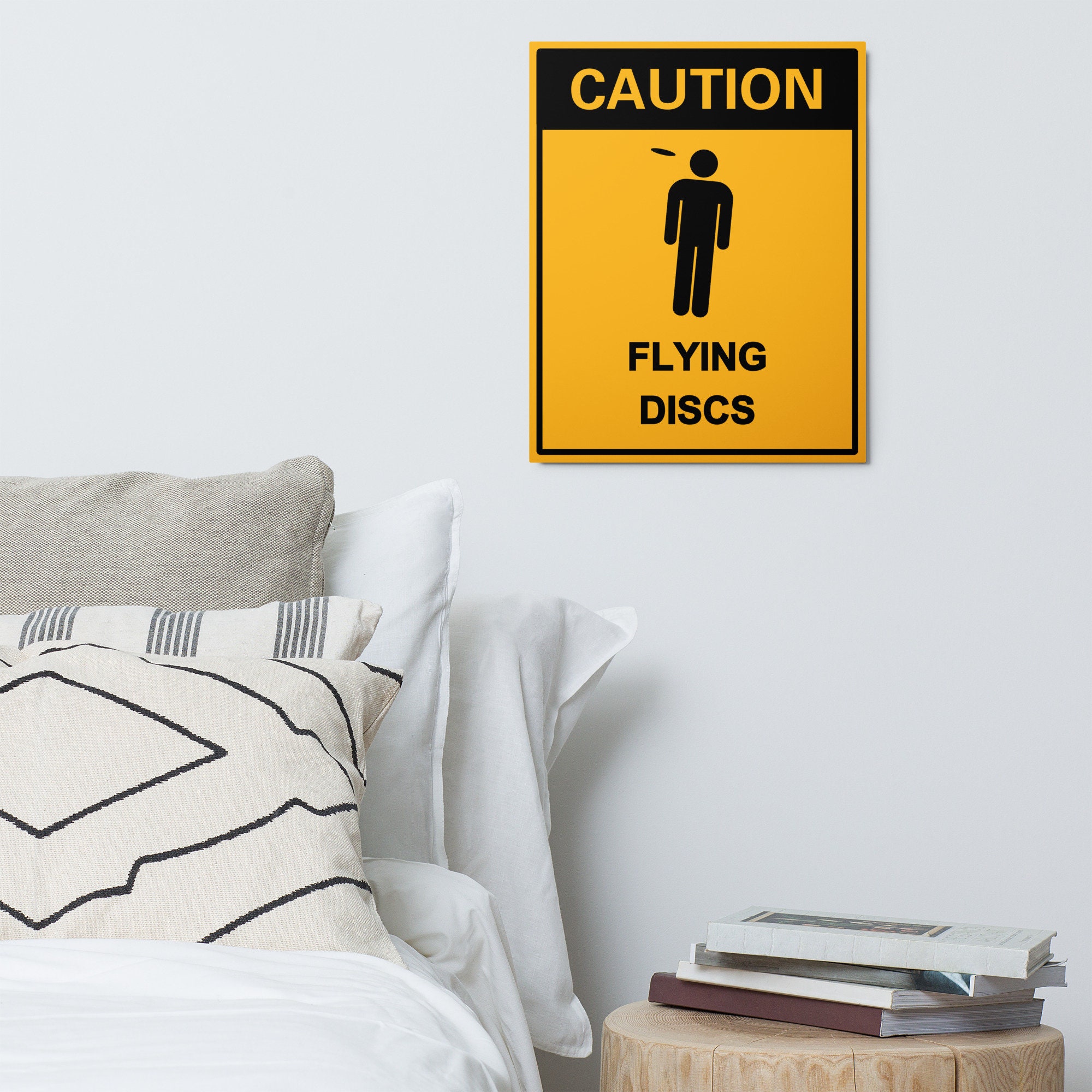 Caution Flying Discs Disc Golf Metal Printed Sign - Etsy