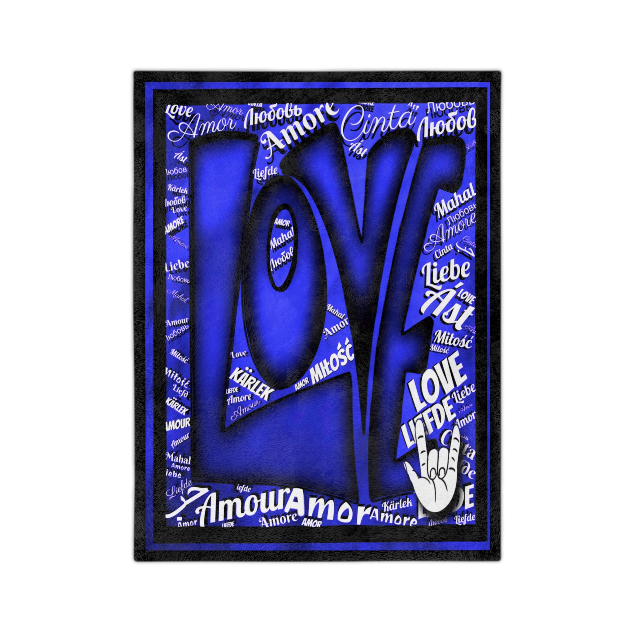ASL Sign Language Throw Blanket, Self Love Minky Blanket, Universal ...