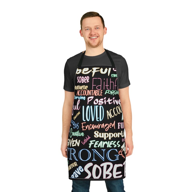 Sober Graffiti Cooking Apron: Motivational Self-love Chef Gift - Etsy