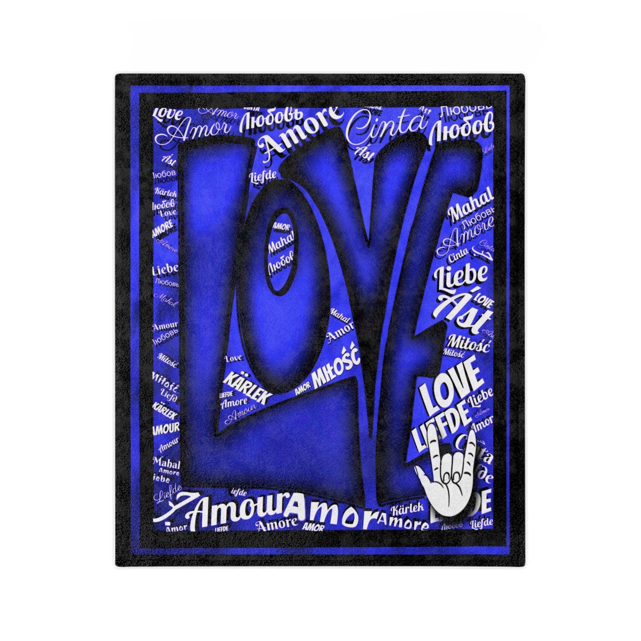 ASL Sign Language Throw Blanket, Self Love Minky Blanket, Universal ...