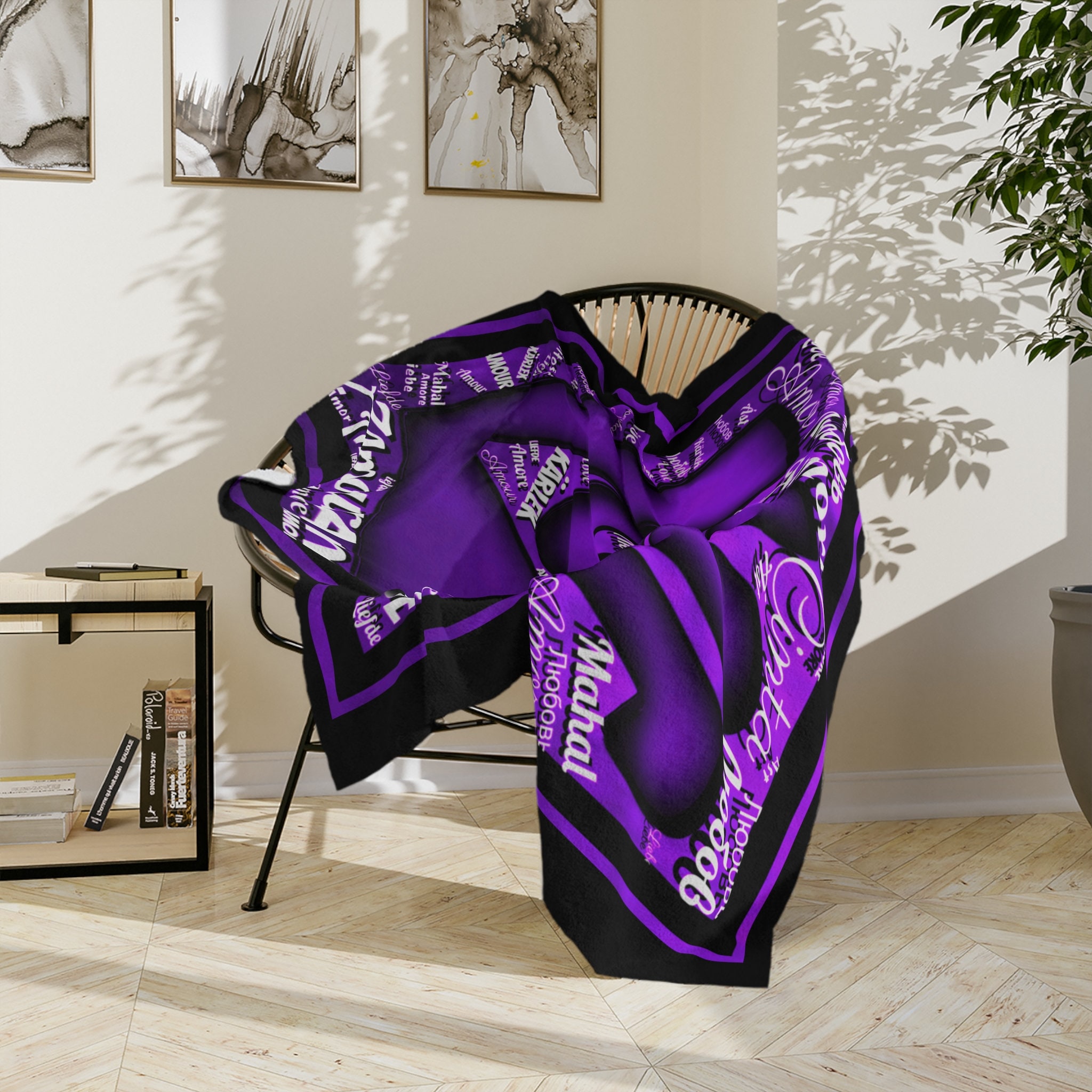 ASL Sign Language Throw Blanket, Self Love Minky Blanket, Universal ...