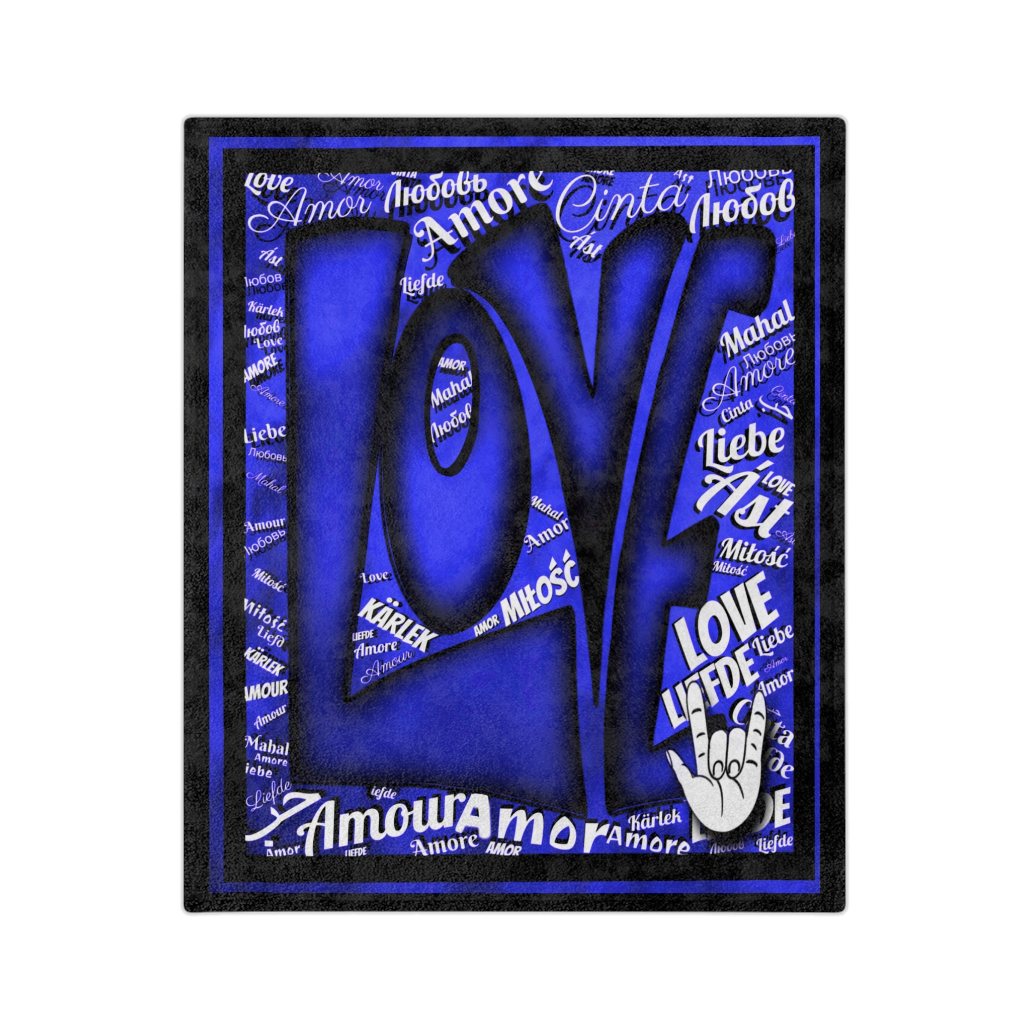 ASL Sign Language Throw Blanket, Self Love Minky Blanket, Universal ...