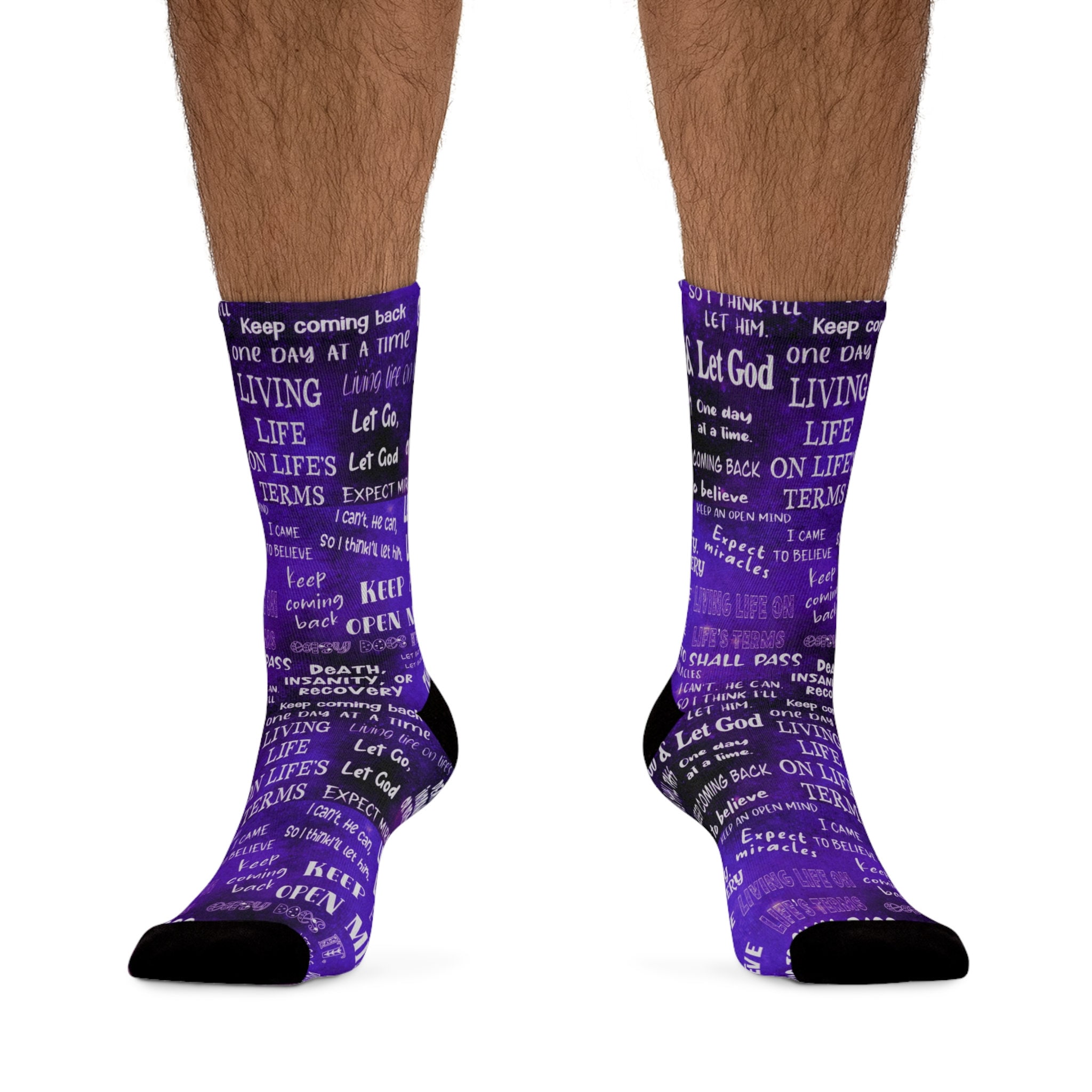 Addiction Recovery Colorful Socks, Healing Quotes Ankle Socks, This Too ...