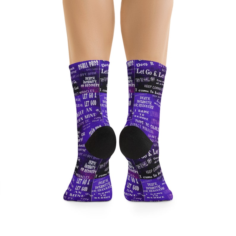 Addiction Recovery Colorful Socks, Healing Quotes Ankle Socks, This Too ...