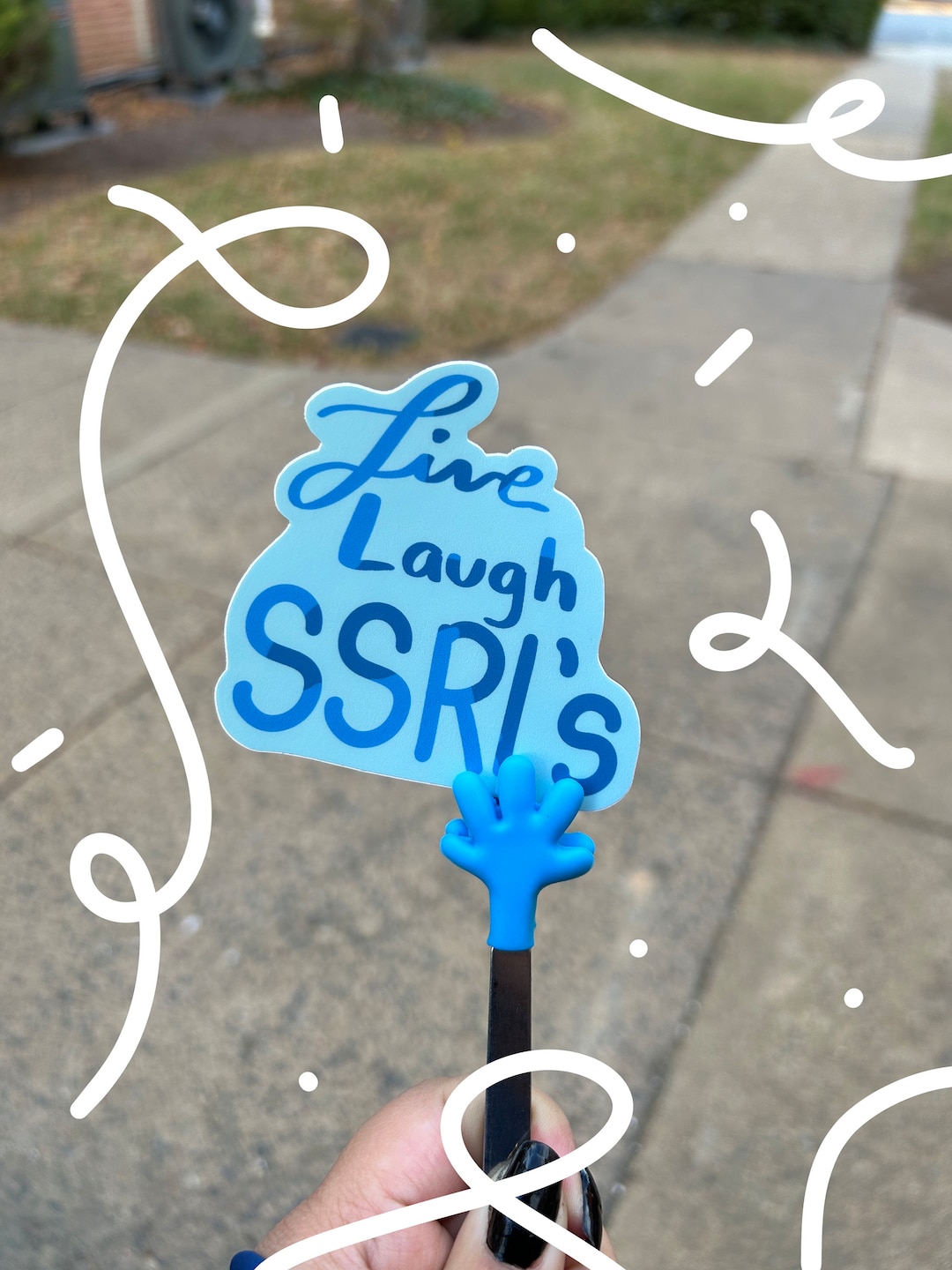 Live Laugh Love Parody Ssri’s Medication Mental Health Vinyl Waterproof ...