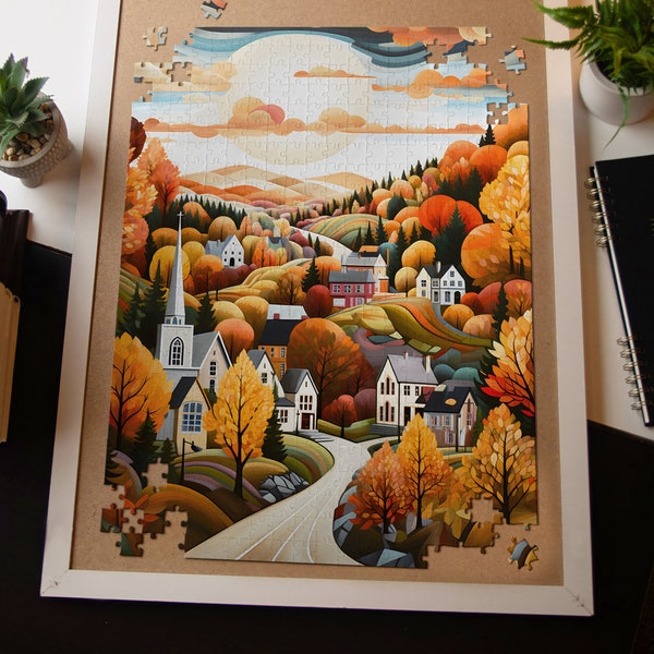 Village Puzzle Puzzles - Etsy