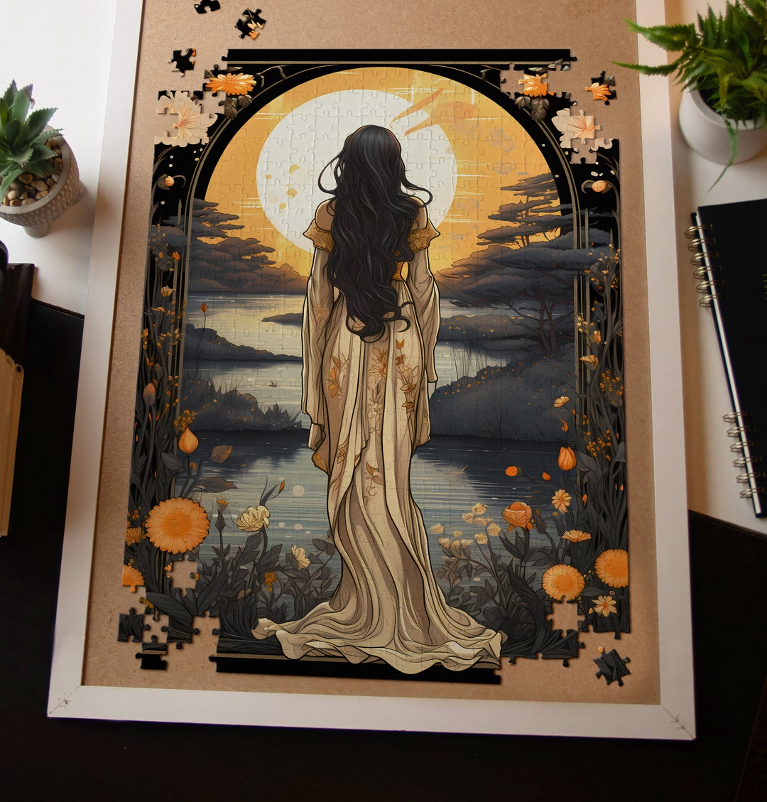 Jigsaw Puzzles, Moon Goddess, Fun Family Puzzle, Tarot Card, 1000, 500 ...