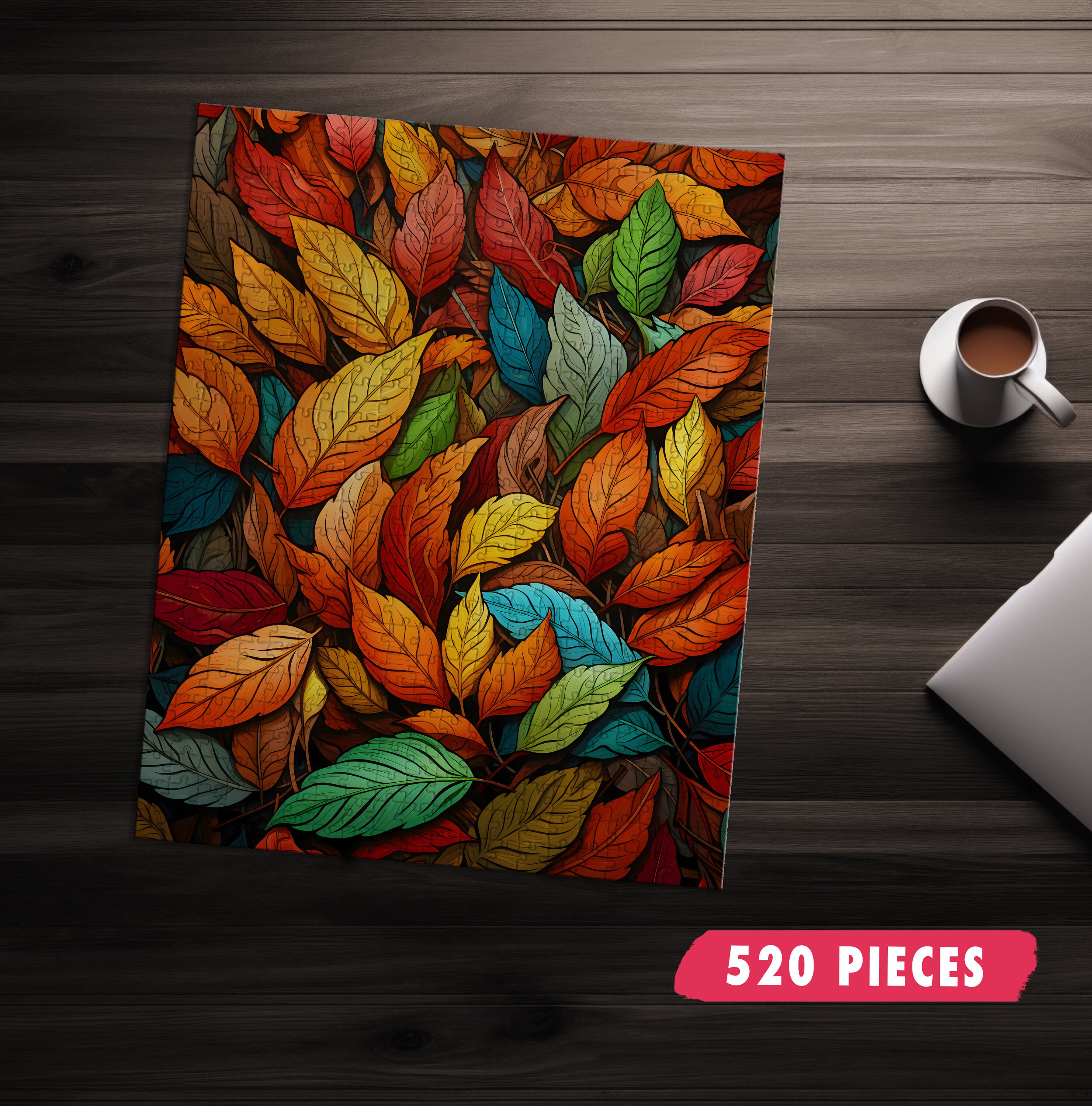 Autumn Jigsaw Puzzle Fall Leaves Puzzle for Adults Challenging 1014 ...