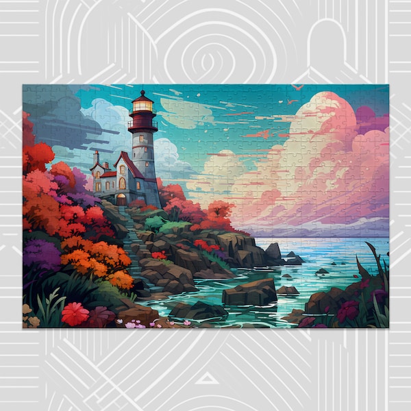 Lighthouse Puzzle - Etsy