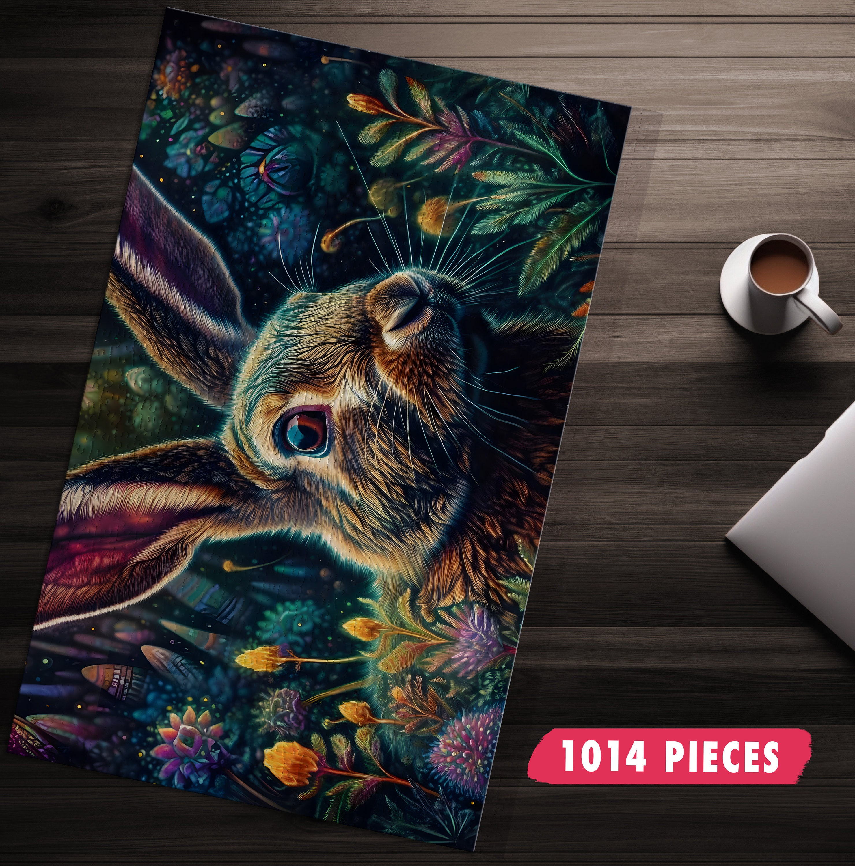 Bunny Jigsaw Puzzle Rabbit Puzzle for Adults Vibrant Nature Puzzle 1000 ...