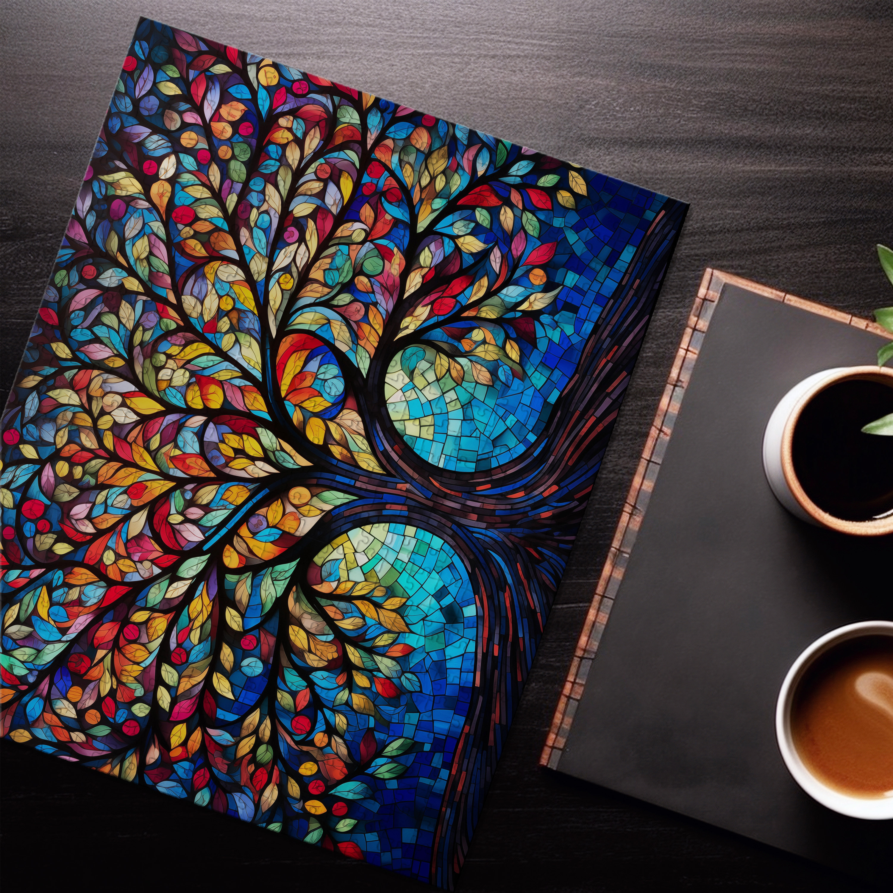 Tree of Life Jigsaw Puzzle: Colorful Mosaic Tile Puzzle (1014 Piece) - Etsy