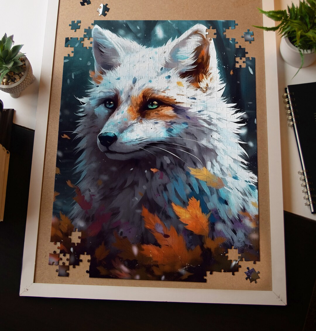 Fox Jigsaw Puzzles Adults Kids 1000 Pieces Cute Fox Fun Family Puzzle ...