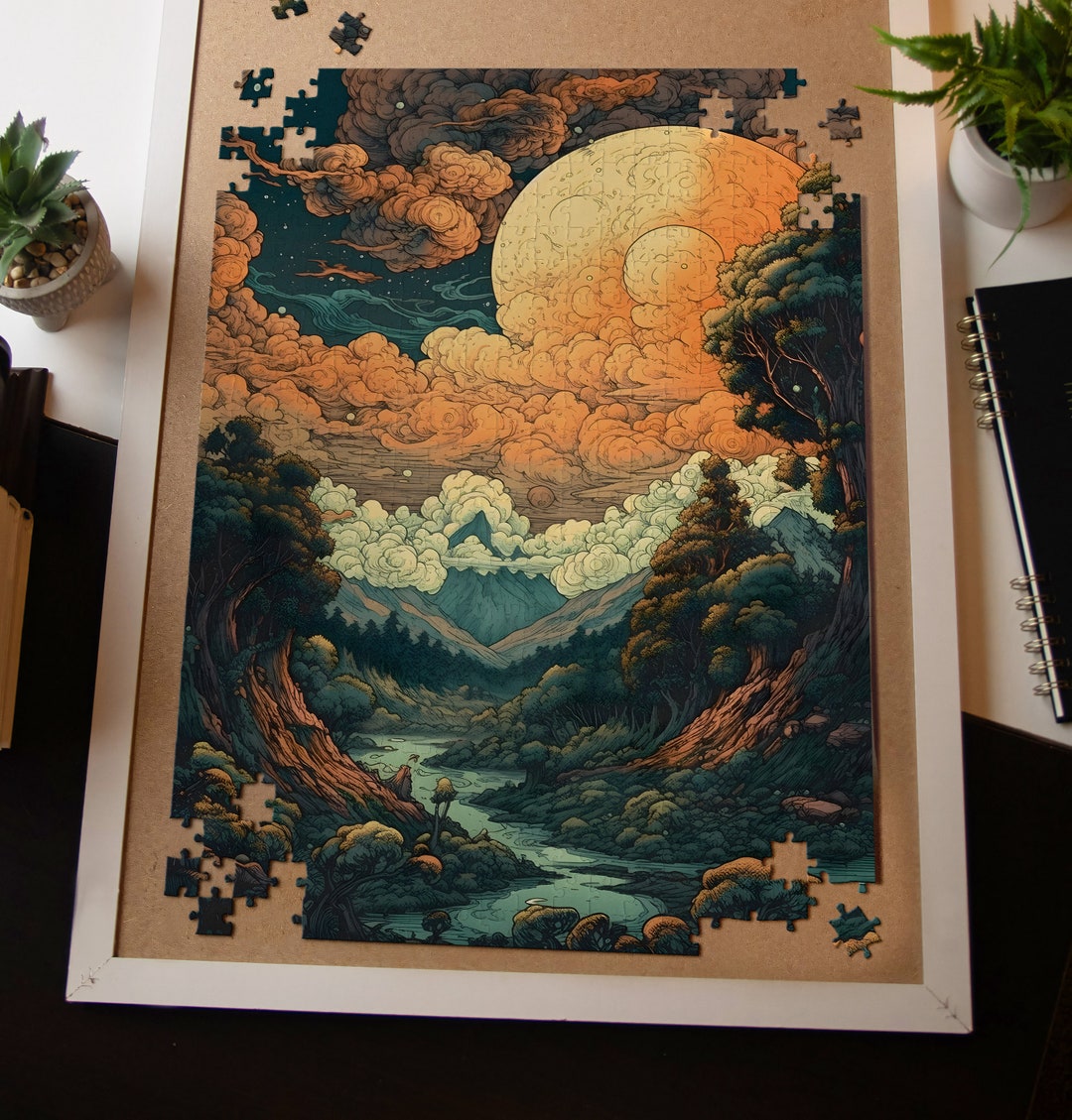 Landscape Jigsaw Puzzles Adults Kids 1000+ Pieces | Psychedelic ...