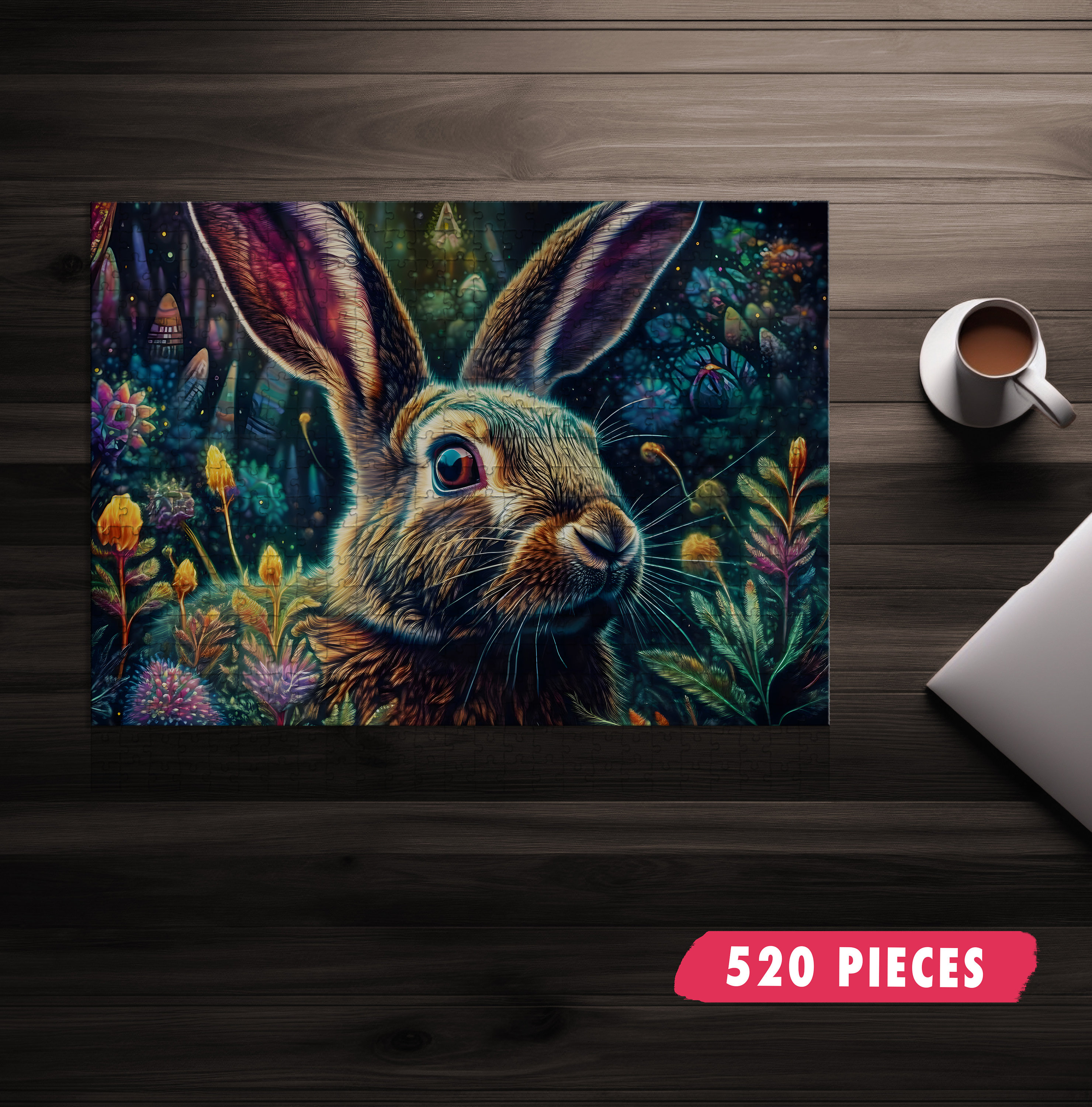 Bunny Jigsaw Puzzle Rabbit Puzzle for Adults Vibrant Nature Puzzle 1000 ...