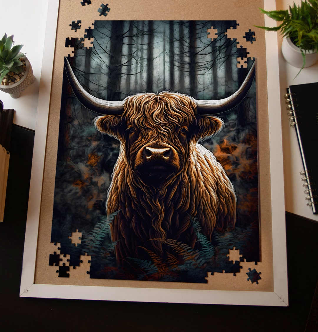 Cow Jigsaw Puzzle for Adults Kids 1000 Pieces Advanced Puzzle for ...