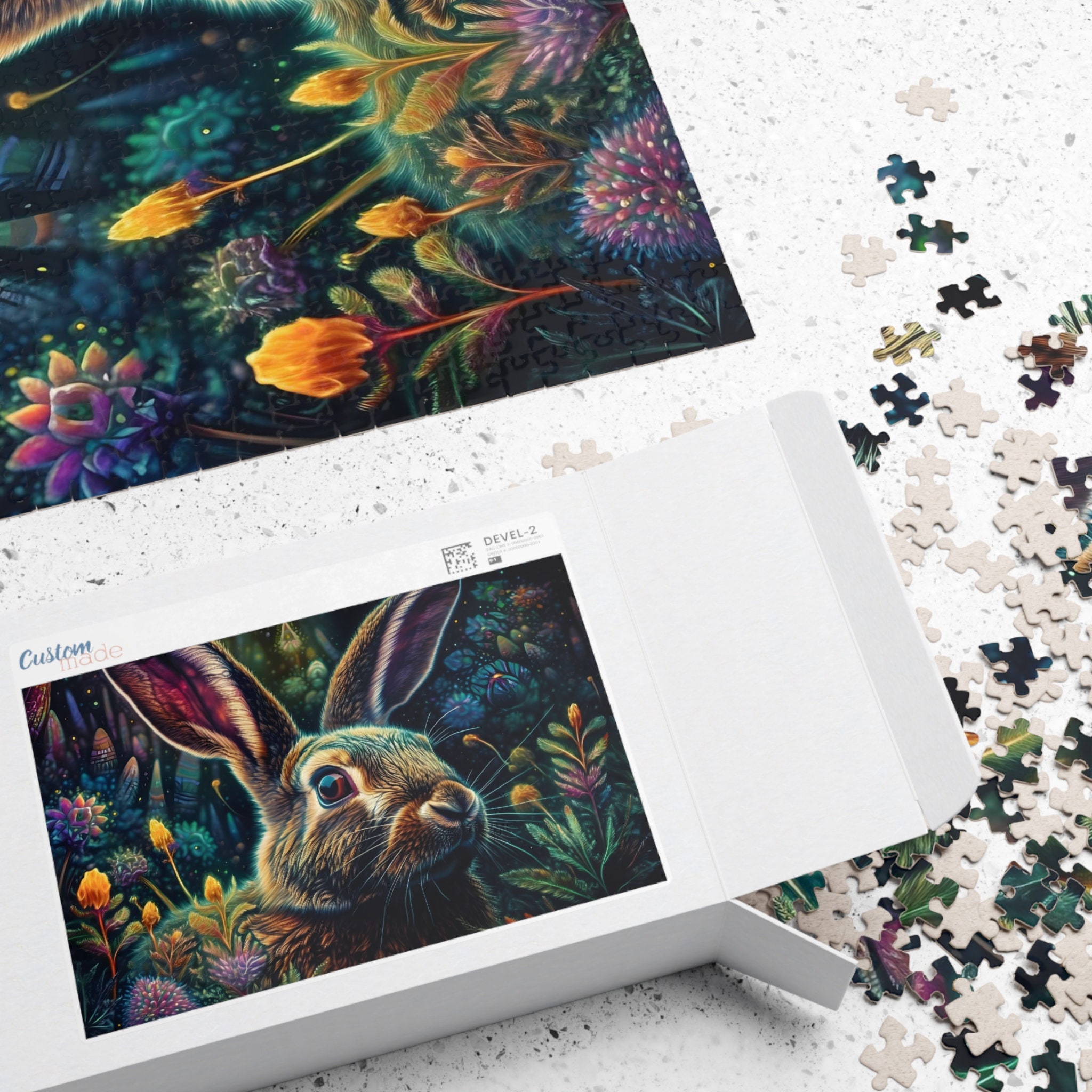 Bunny Jigsaw Puzzle Rabbit Puzzle for Adults Vibrant Nature Puzzle 1000 ...