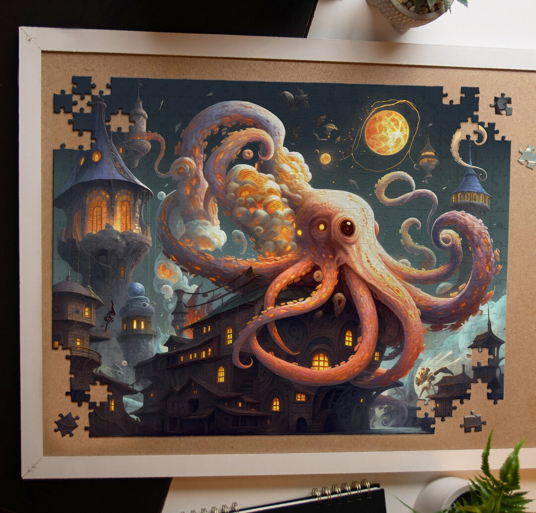 Octopus Dream Puzzle: Fantasy Animal Jigsaw (1014 Pieces) - Etsy